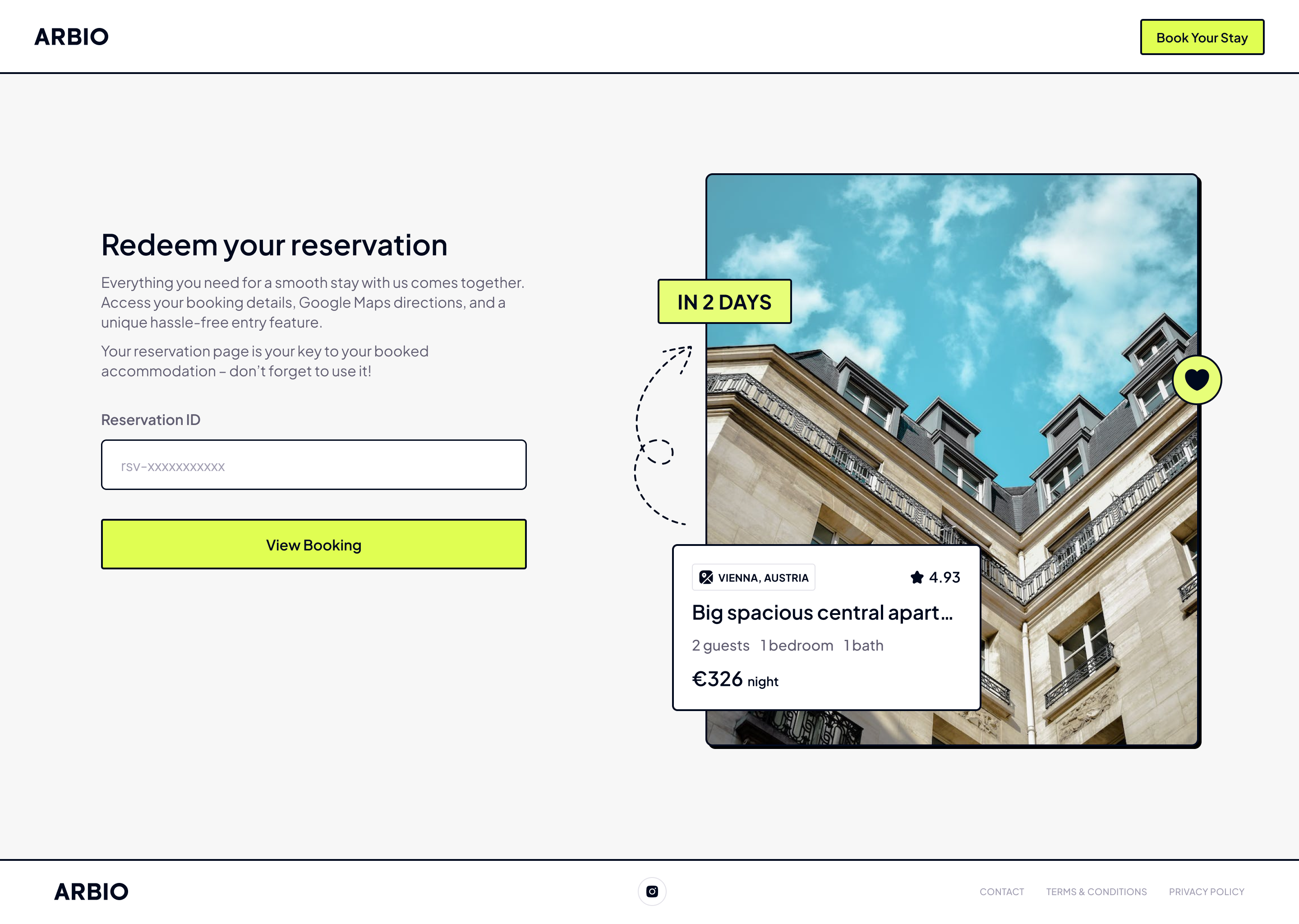 Redeem Your Reservation - Get Your Digital Self Check-in
